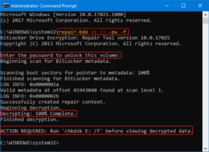 BitLocker Key Recovery Repair and Unlock Tool